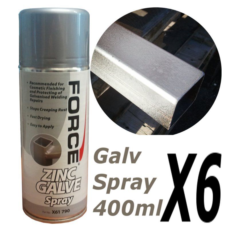 6 x Zinc Galvanising Spray Paint Cold Galvanize Chassis Rust Aerosol ...